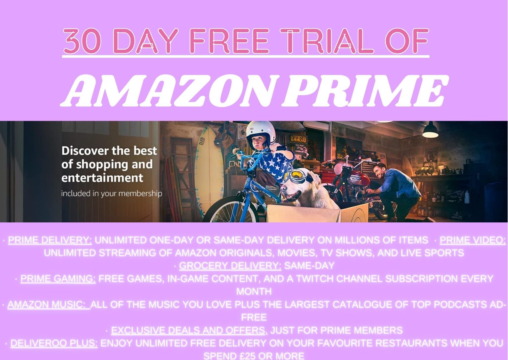 30 DAY FREE TRIAL OF AMAZON PRIME - OUR SUCCESSFUL FUTURE